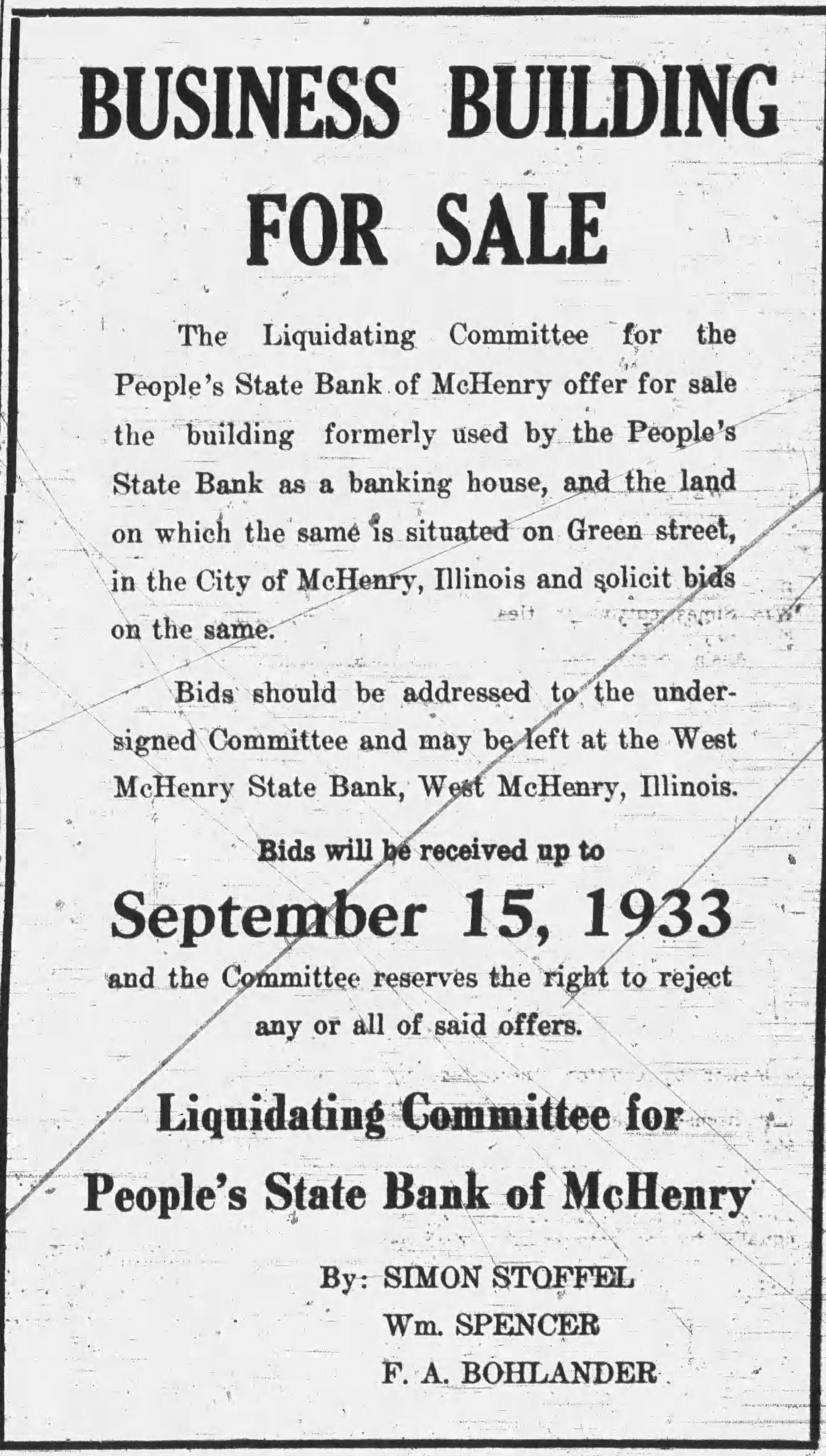 McHenry’s First Bank – MPLD Local History Blog